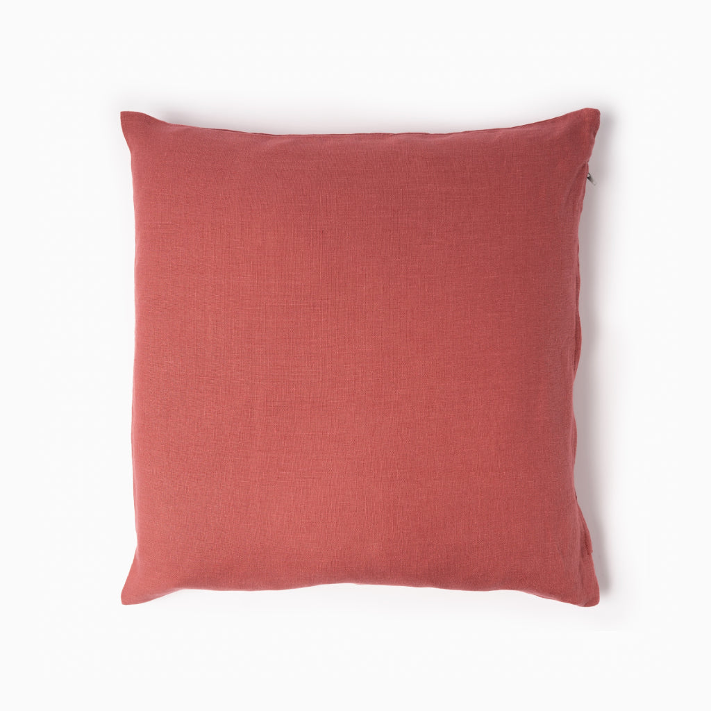 Washed Linen Raspberry Cushion Cover | Wild Linens