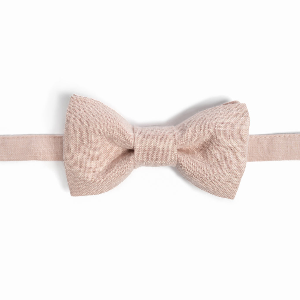 Linen Light Dusty Pink Bow Tie | Wild Linens