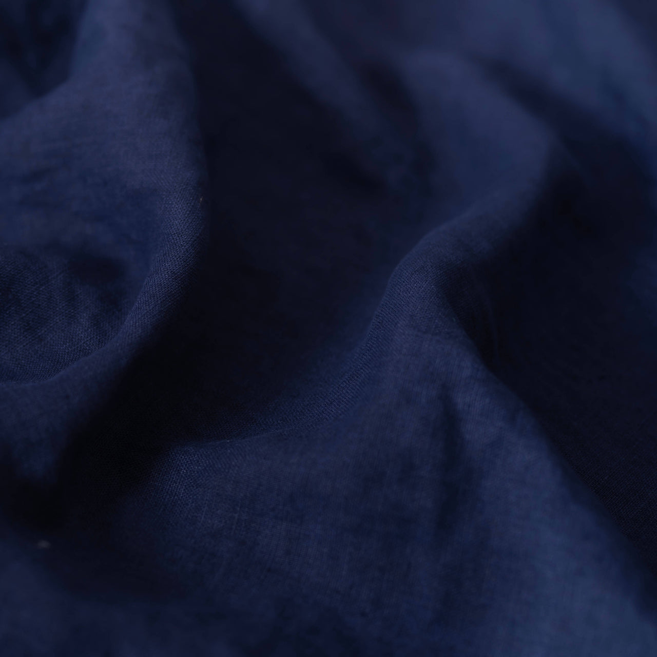 Washed Navy Linen Fabric by the Metre | Wild Linens