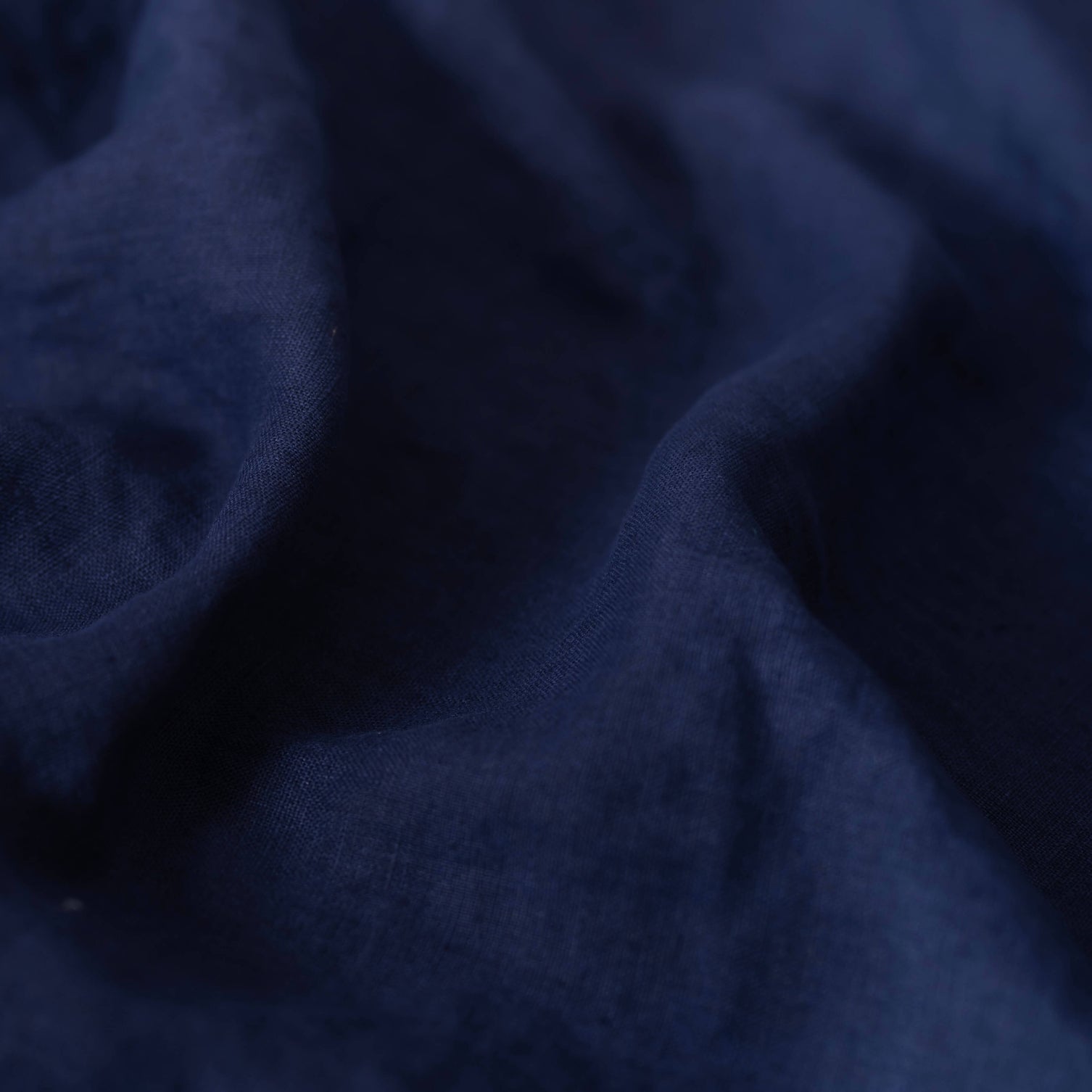 Washed Navy Linen Fabric by the Metre | Wild Linens