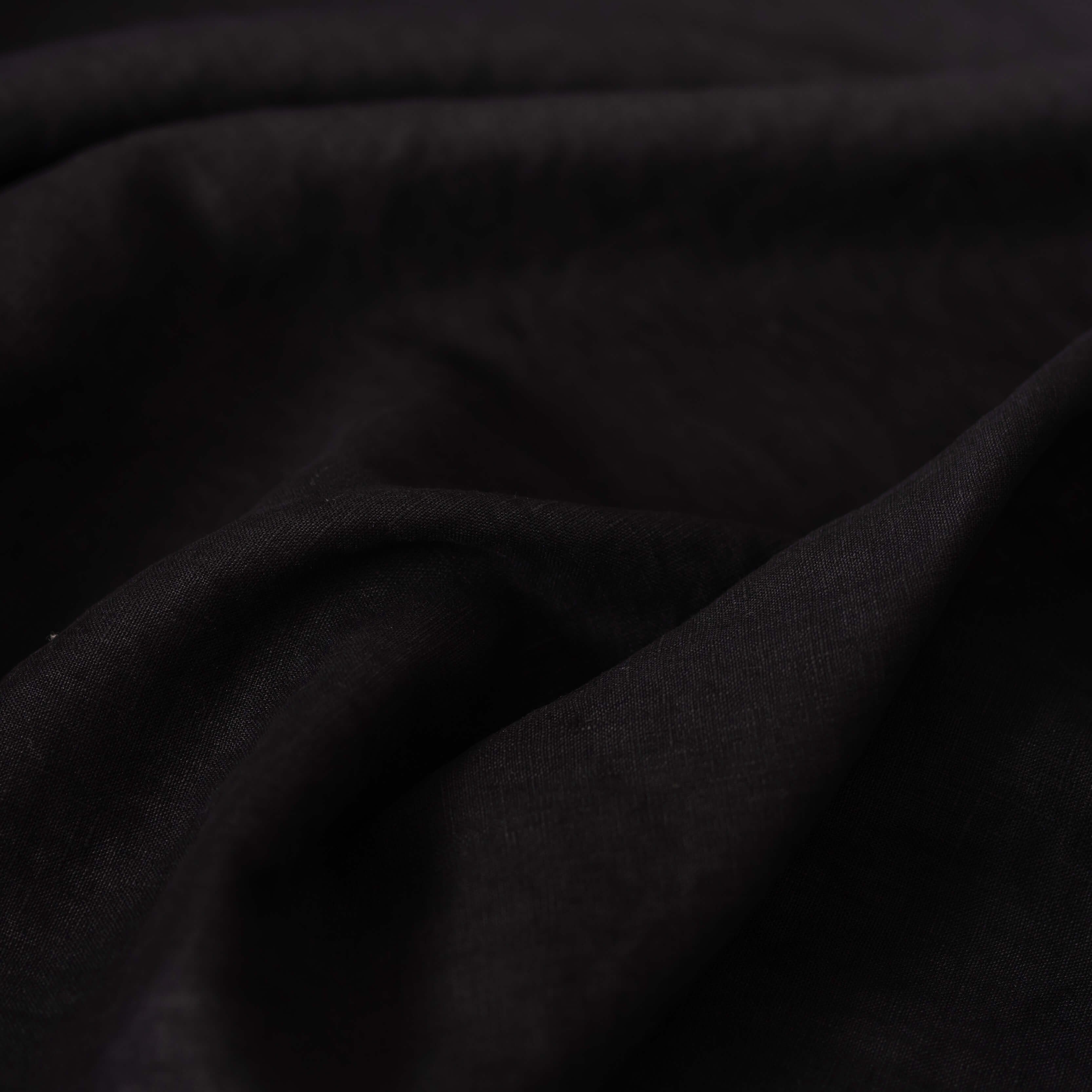 Washed Black Linen Fabric by the Metre | Wild Linens