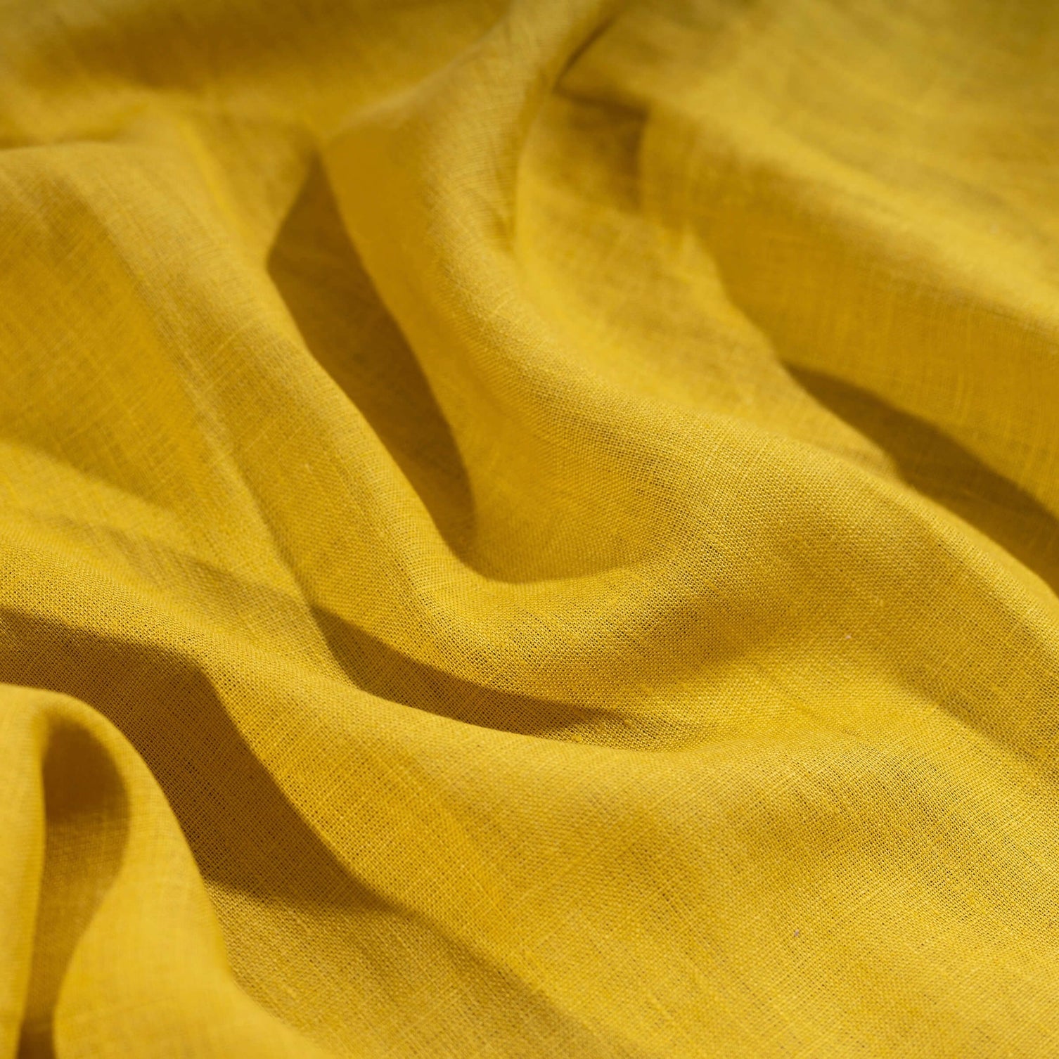 Honey Yellow Linen Fabric by the Metre | Wild Linens