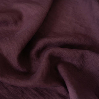 Washed Plum Purple Linen Fabric by the Metre | Wild Linens
